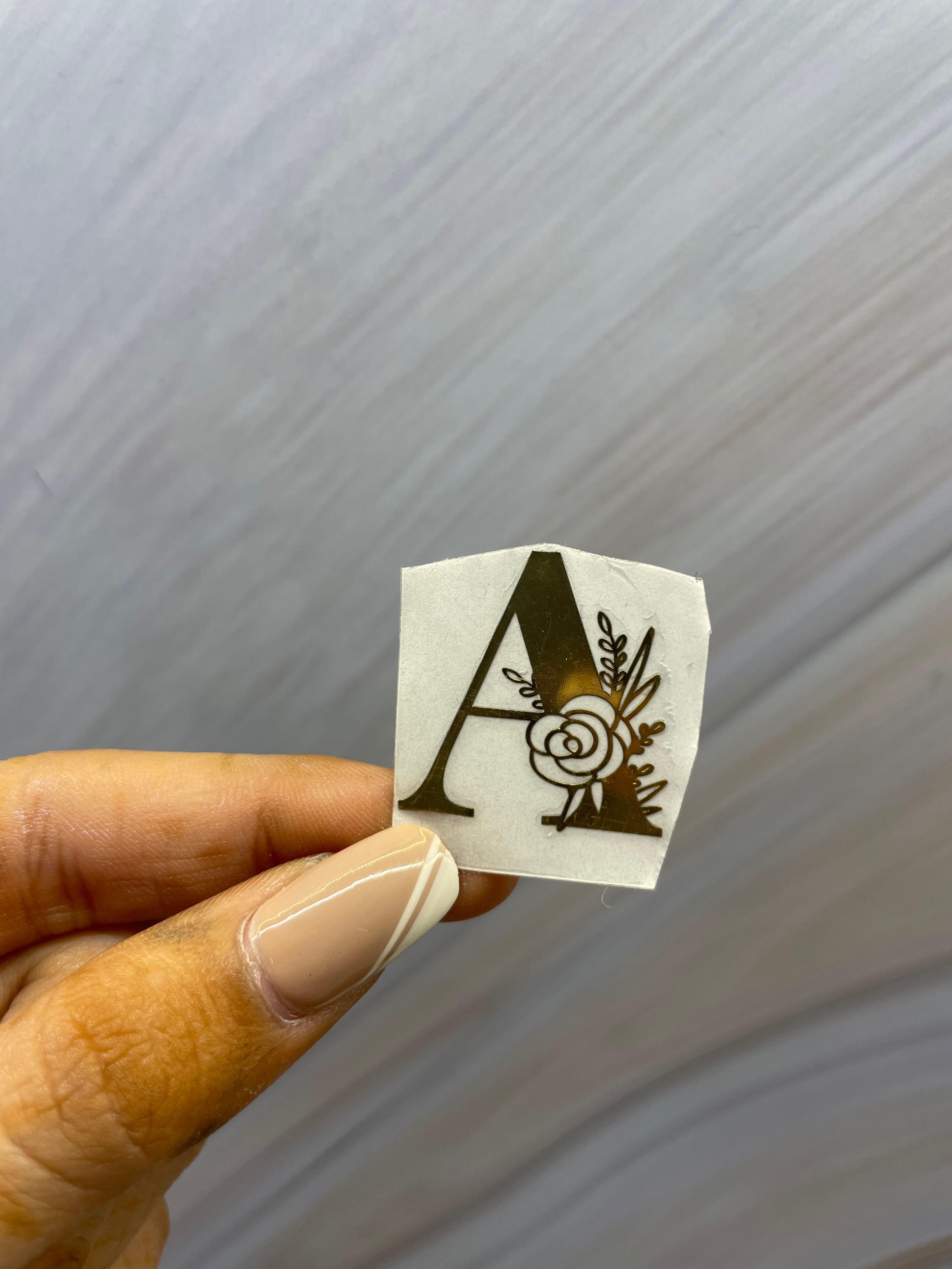 Metal Sticker - Initial Alphabet | The Krafty Kart Resin Store