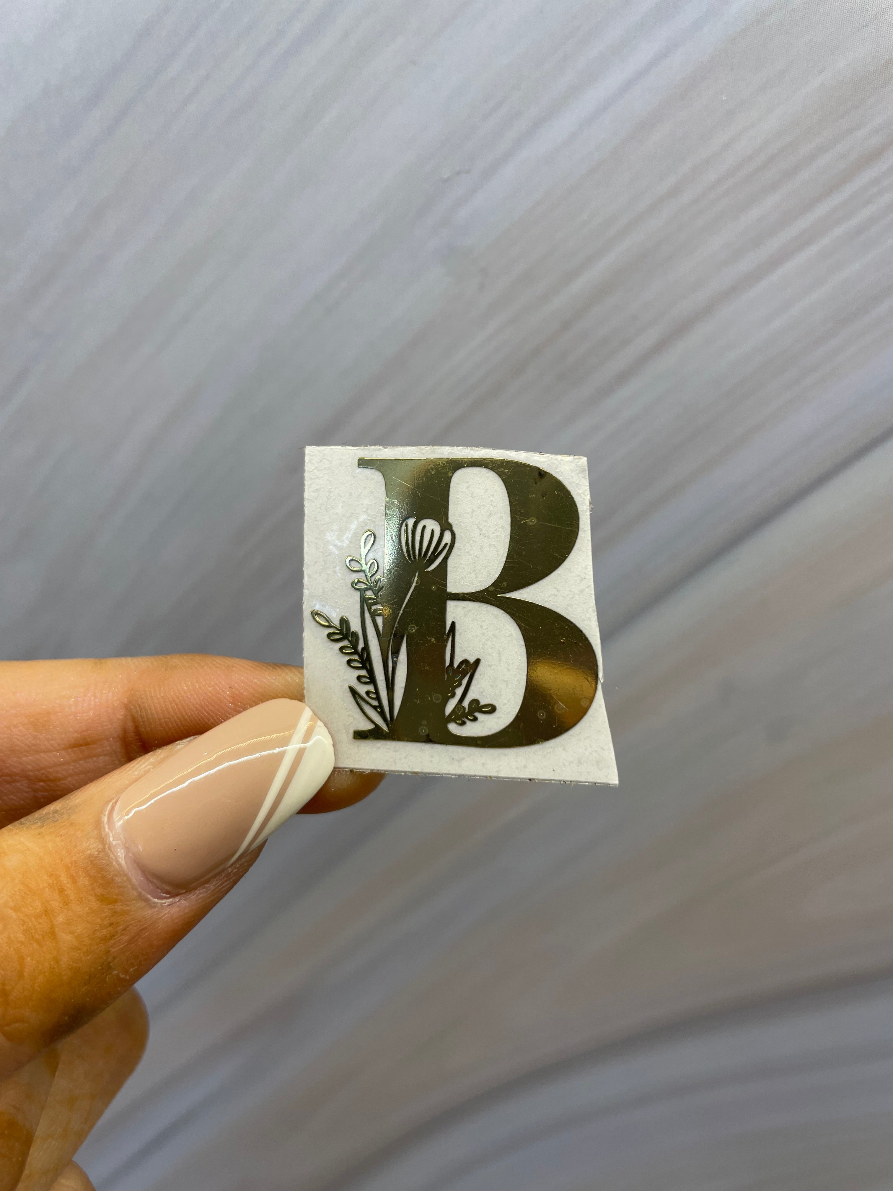 Metal Sticker - Initial Alphabet | The Krafty Kart Resin Store