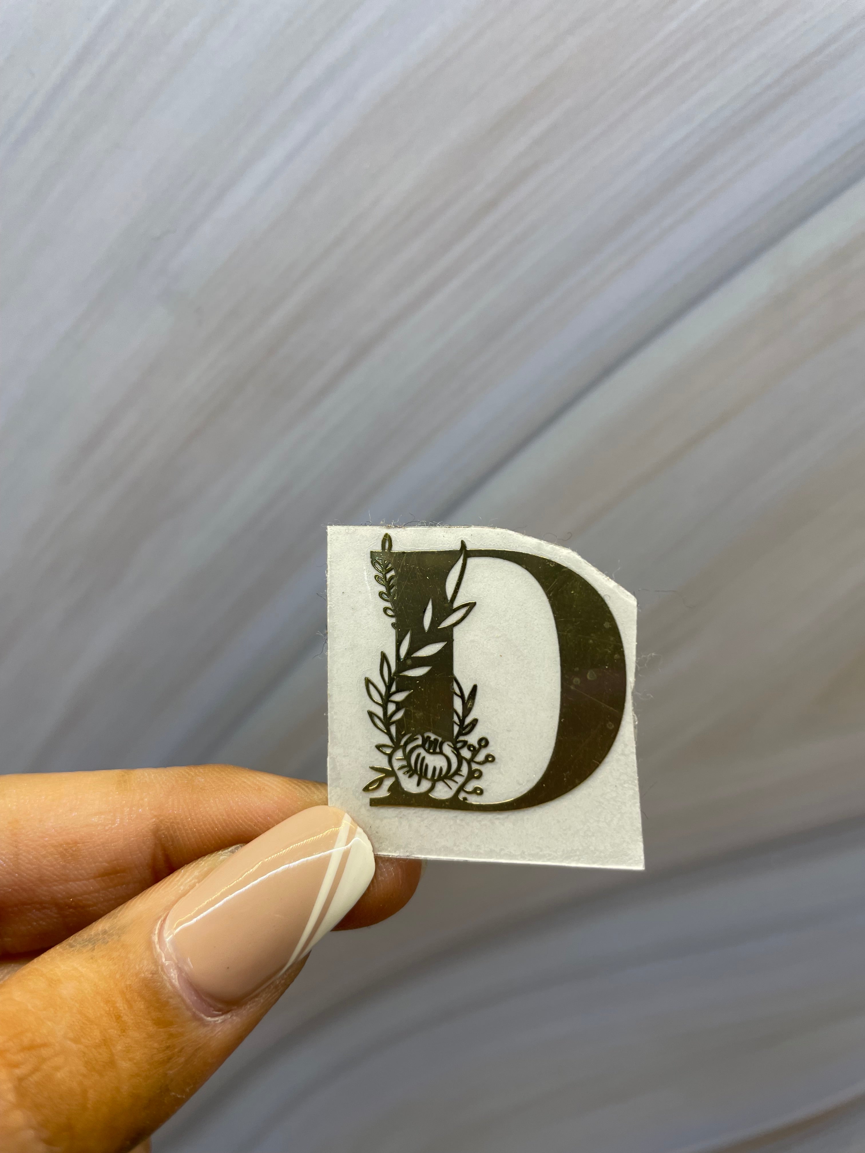 Metal Sticker - Initial Alphabet | The Krafty Kart Resin Store