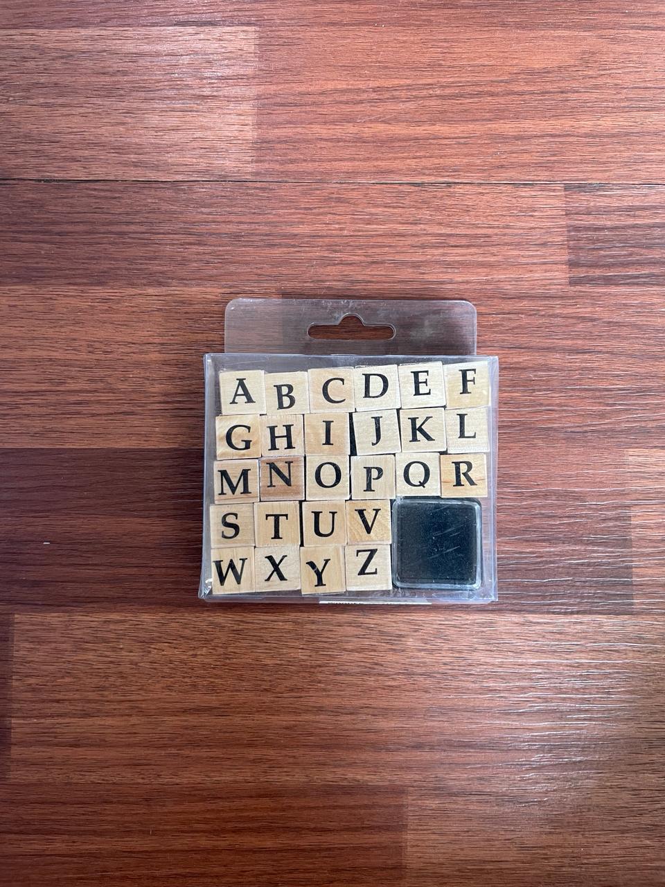Wooden Stamp Abcd Upper Case | The Krafty Kart Resin Store