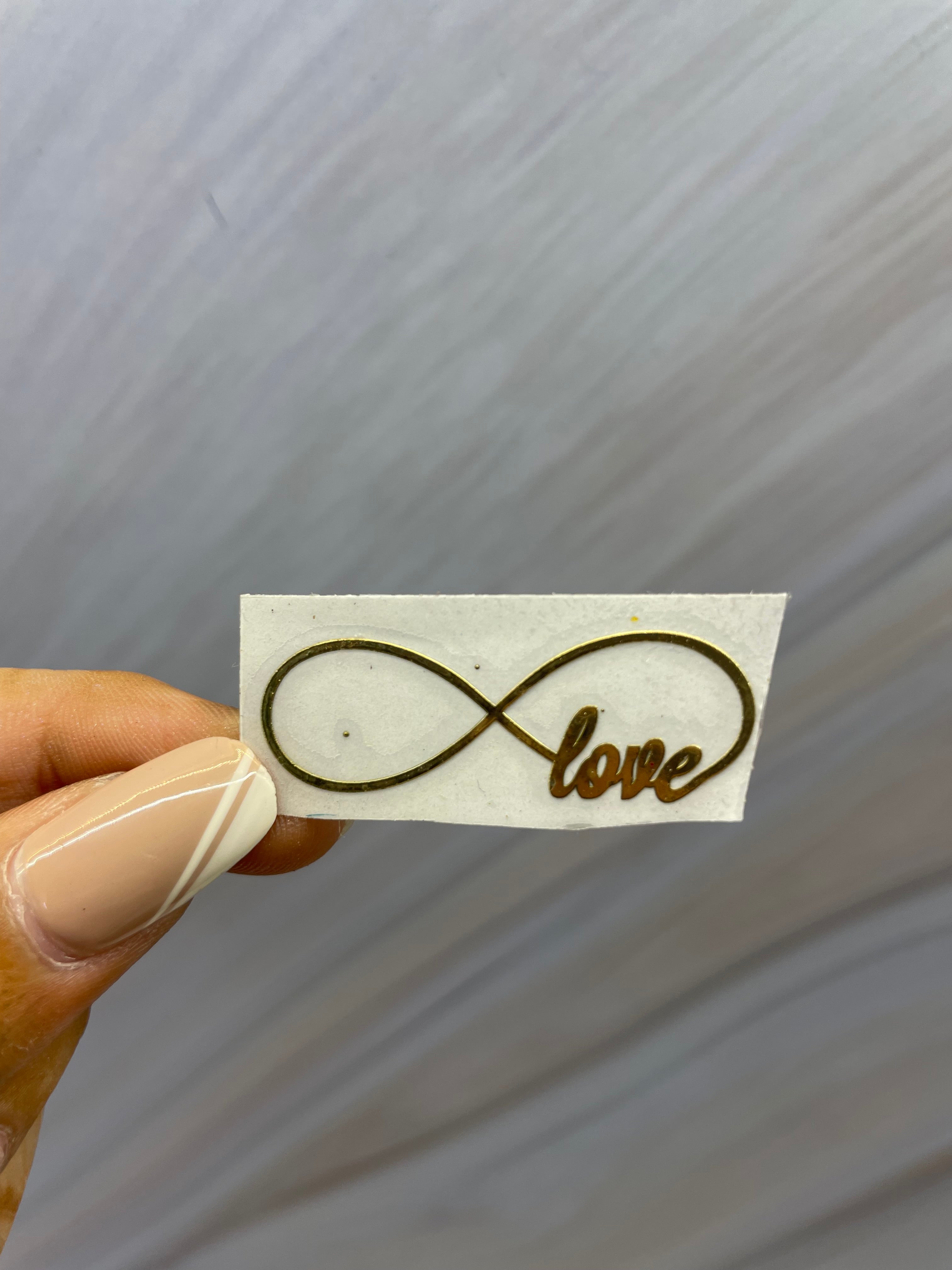 METAL STICKER - INFINITY WITH LOVE | THE KRAFTY KART