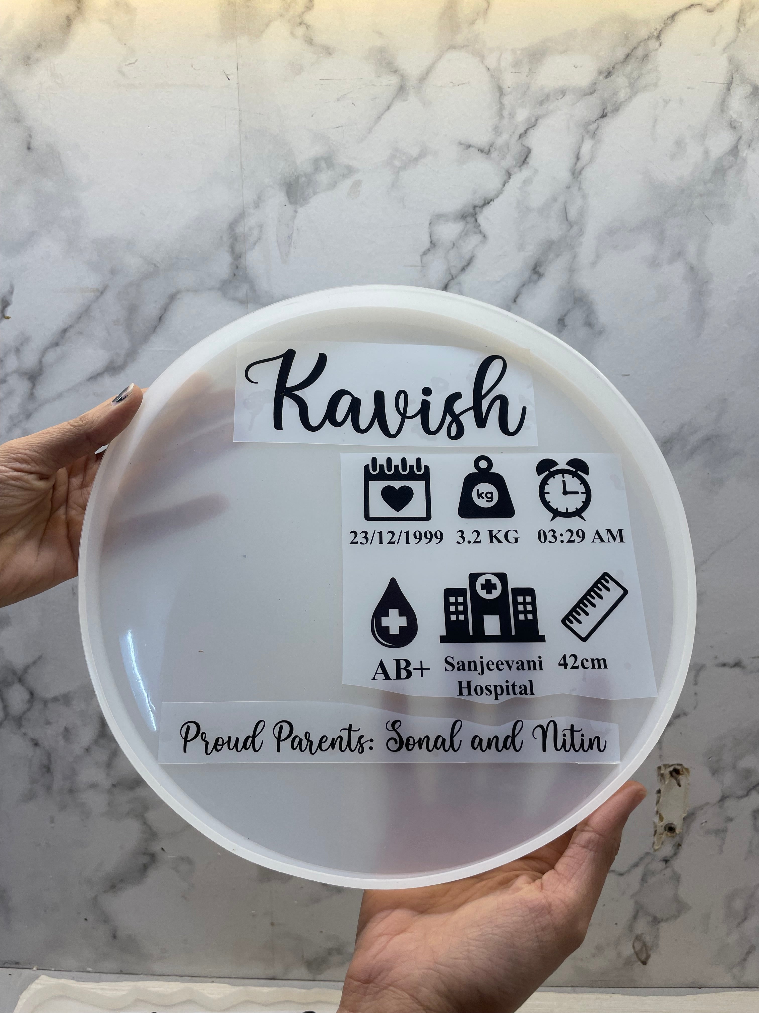 Custom Insert Sheet - Baby Birth | The Krafty Kart Resin Store