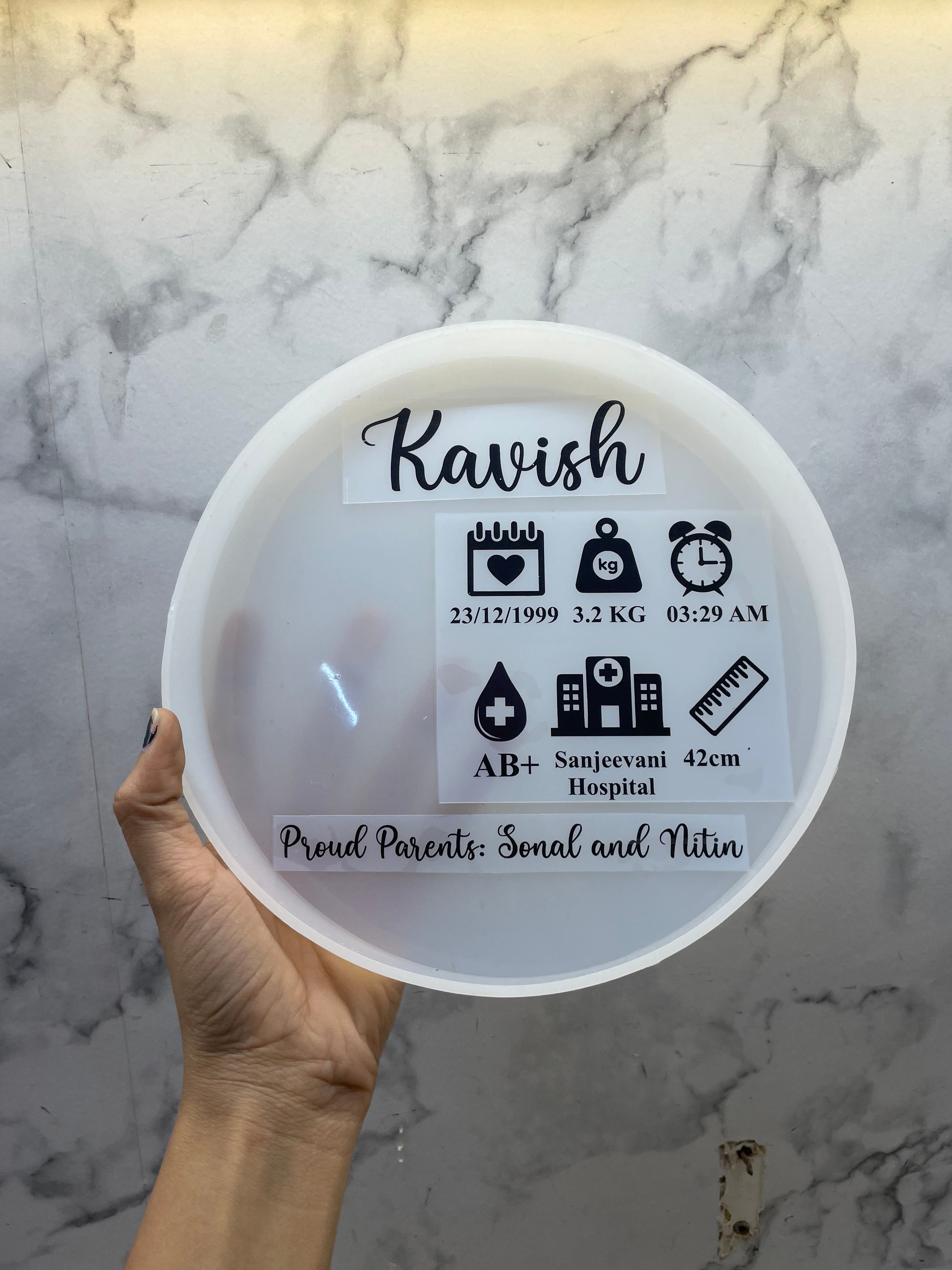 Custom Insert Sheet - Baby Birth | The Krafty Kart Resin Store